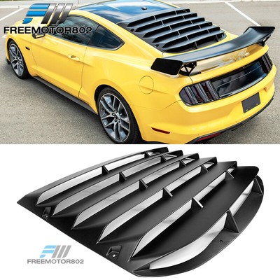 Fit 15-23 Mustang Coupe Rear Window Scoop Louver Rain Sun Guard Shade ...