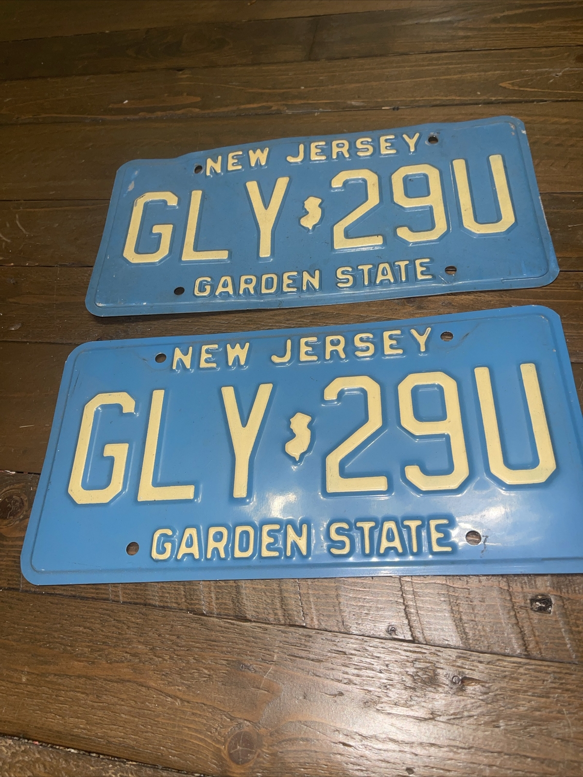 Matched Set Of Two Vintage Blue New Jersey State License Plates | eBay