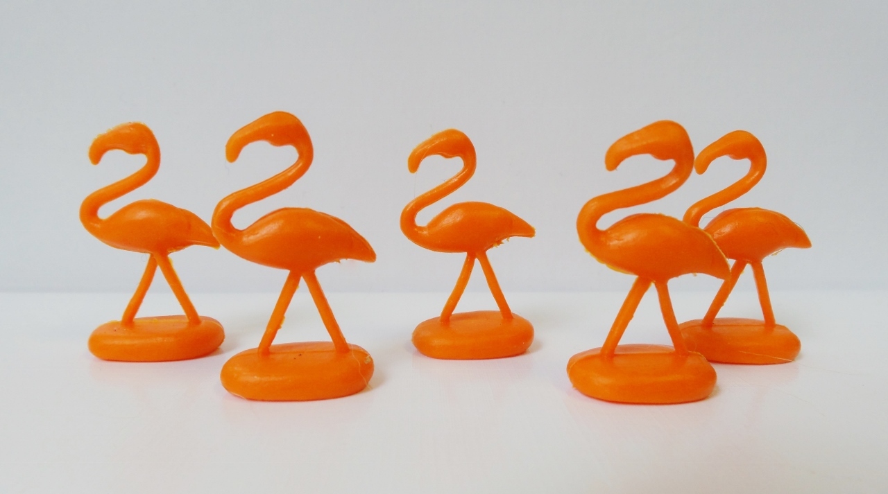 Orange Yard Flamingo Miniatures, Set of 100Flamingos, Fairy Garden Fun ...