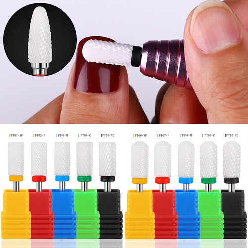 Ceramic Nail Drill Bit Rotary Burr Bits Decors Pedicure Electric Drill ...