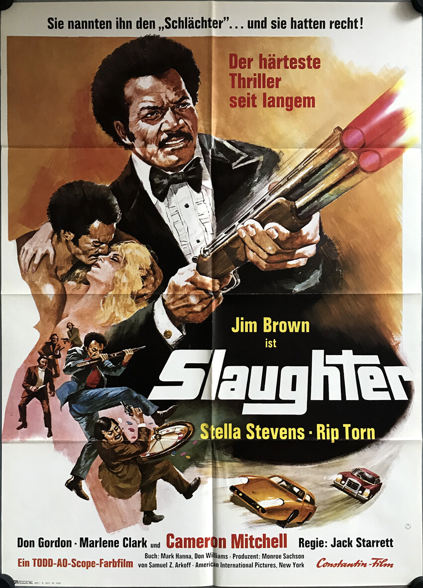 Slaughter German movie poster DinA1 Jim Brown, Stella Stevens, Rip Torn ...