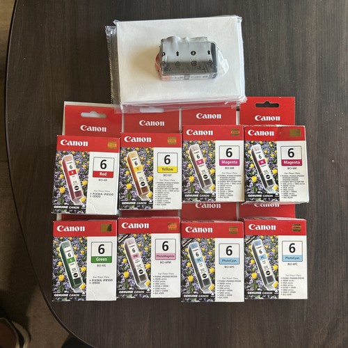 Canon BCI-6 Color Ink & Photo Magenta/Cyan - Lot of 8 + BCI-3eBK Black ...