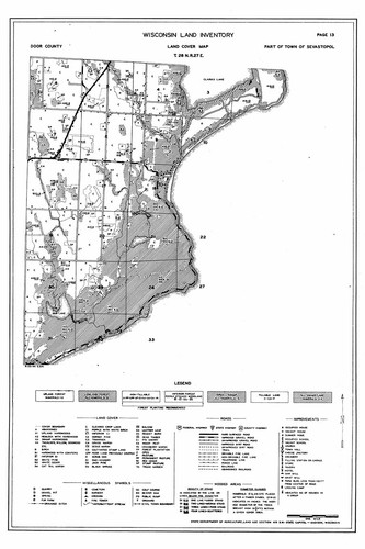 1942 Town Map of Sevastopol Door County Wisconsin | eBay
