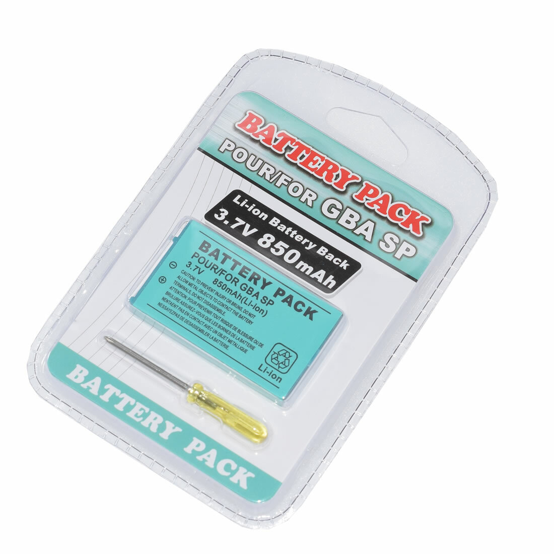 2 PACK Rechargeable Battery + Screwdriver for Nintendo Game Boy Advance ...
