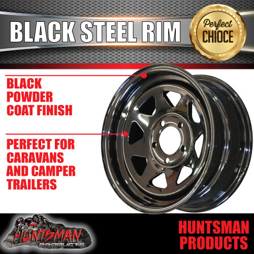 14x6 HT Holden Black Sunraysia Caravan Trailer Steel Wheel Rim. 14 ...