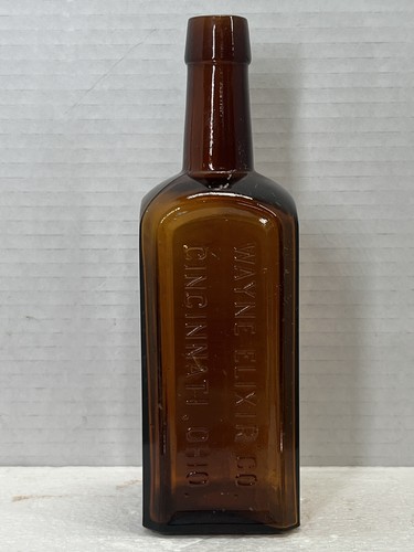 Vintage Embossed Amber Wayne's Diuretic Elixir Co. Cincinnati Ohio ...