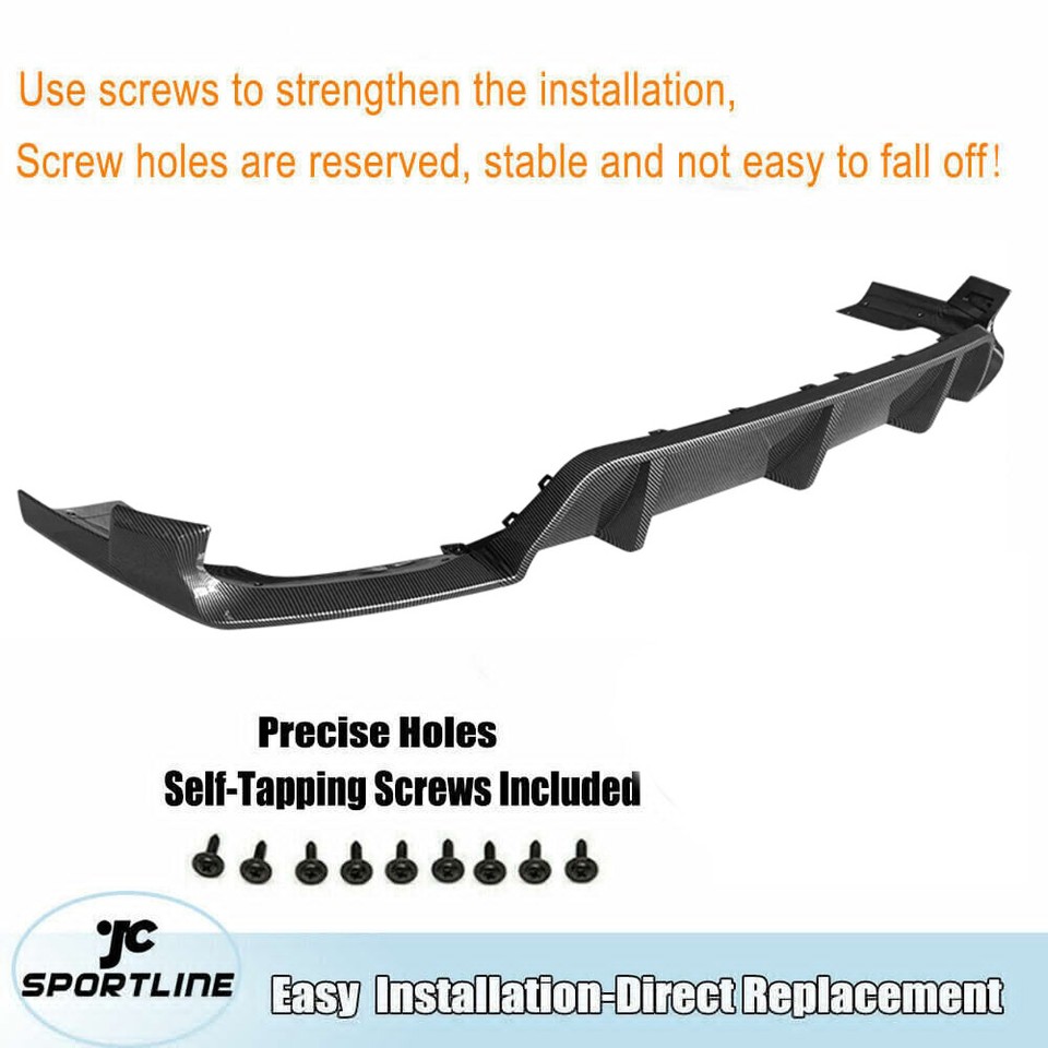 Carbon Fiber Rear Bumper Lip Diffuser Spoiler For BMW X6 G06 M Sport ...