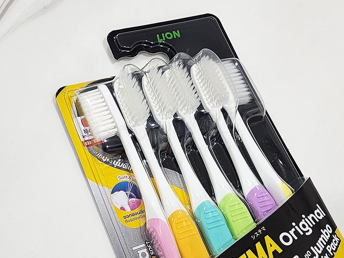 SYSTEMA Toothbrush Original Super Soft Slim Bristles Flexible Spring ...