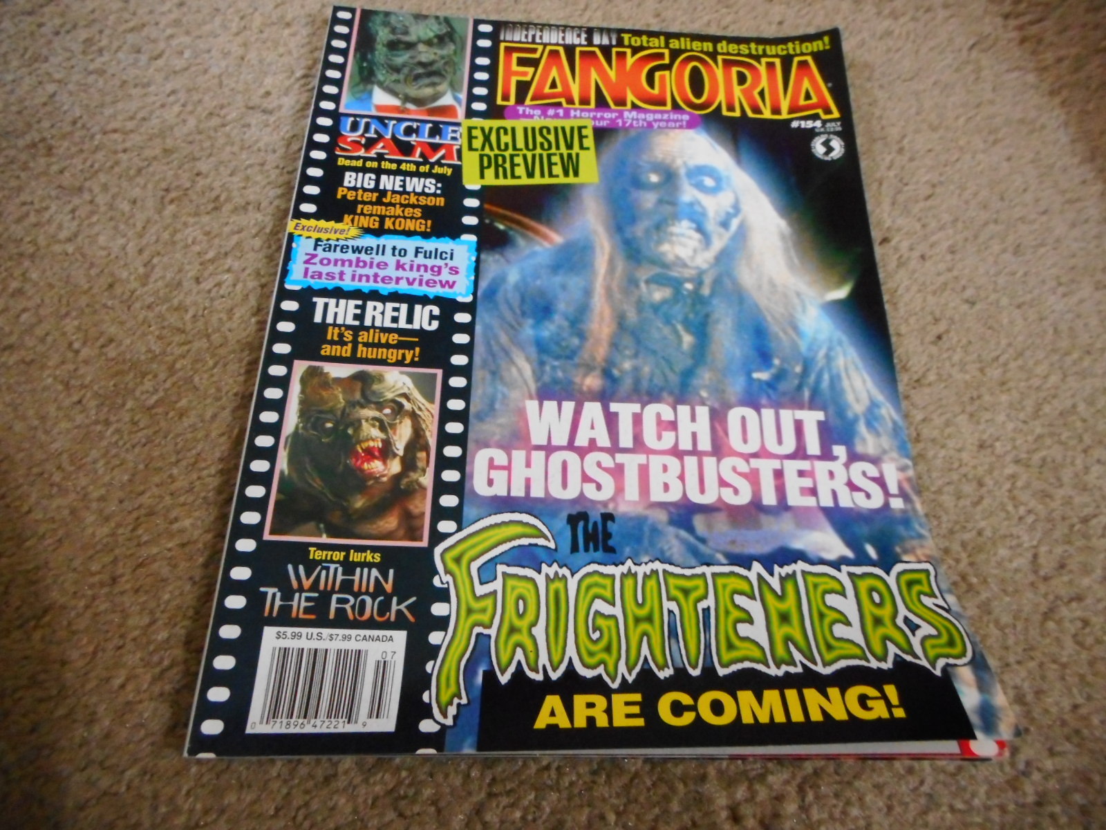 #154 FANGORIA horror movie magazine (UNREAD) - FRIGHTENERS | eBay