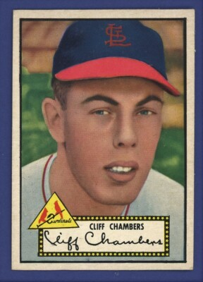 1952 Topps Cliff Chambers #68 Black Back NM | eBay