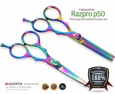Suvorna 5.5” Precision Razor Edge Japanese Stainless Steel Barber ...