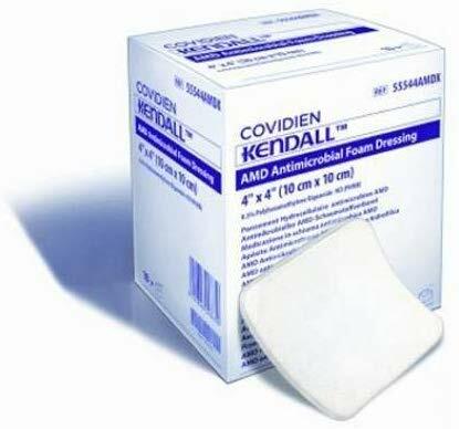 Kendall Amd Antimicrobial Foam Dressings 4" X 4" Box: 10 | eBay