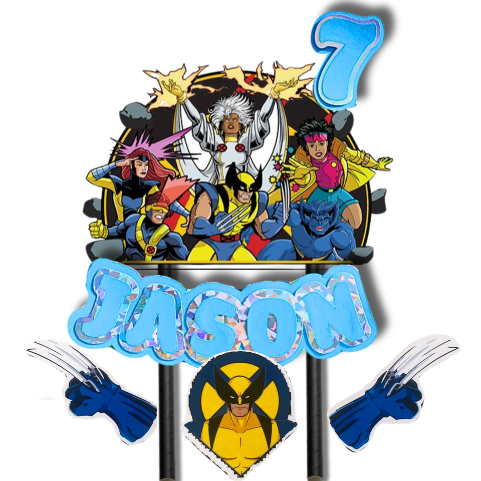 X MEN 97 wolverine cupcake topper birthday party supplies centerpiece ...
