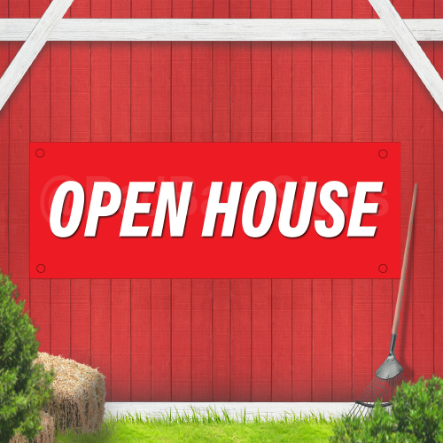 Open House Indoor Outdoor Vinyl Banner Design | eBay