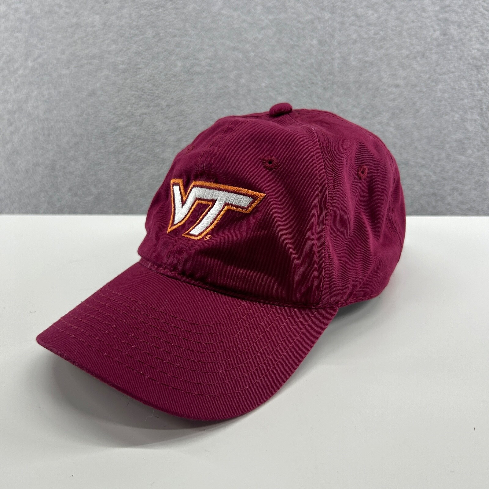 Virginia Tech Hat Adult One Size OSFA Burgundy Adjustable Baseball 6 ...