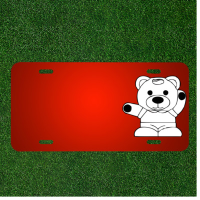 Custom Personalized License Plate With Add Names To Teddy Bear Cute Toy ...