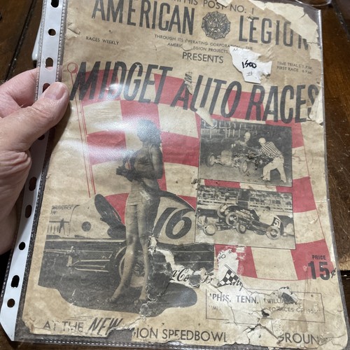 Vintage Memphis Tennessee Midget Auto Racing Souvenir Program | eBay