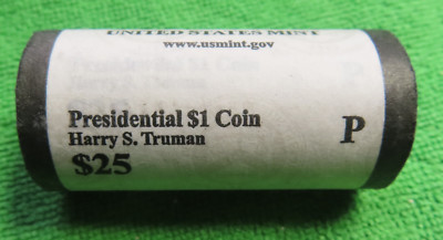 2015 P Harry S. Truman Unopened 25 Coin Mint Roll Presidential Gold ...