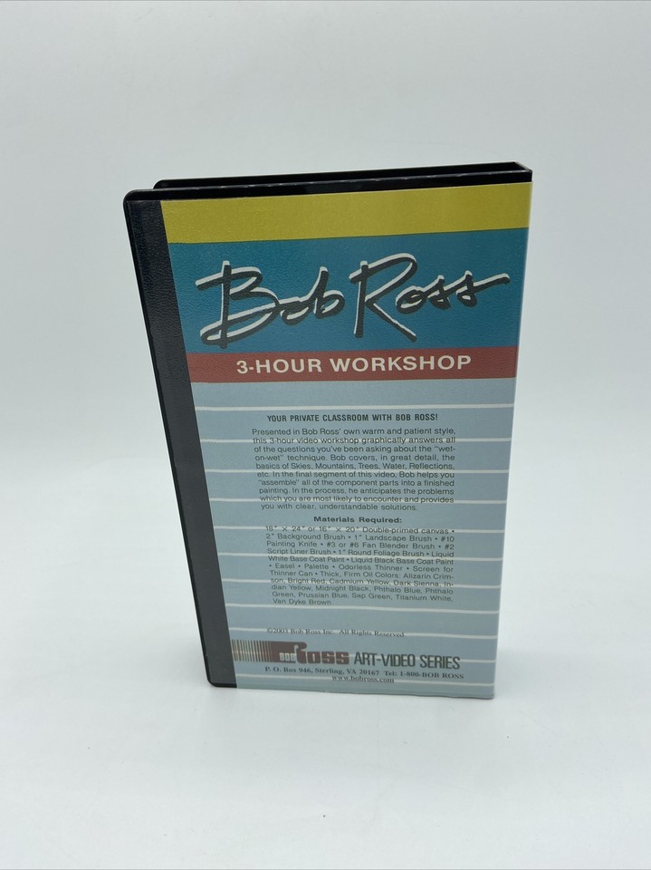 Vintage BOB ROSS 3-Hour Workshop VHS Video Tape Back To Basics ...