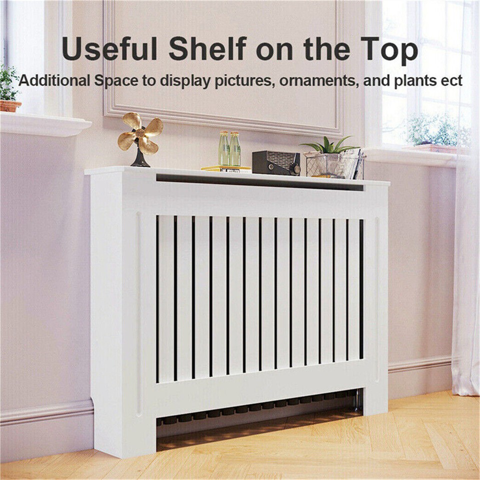 Extra Tall Radiator Cover 92cm Height MDF Cabinet Grill Shelf Furniture ...