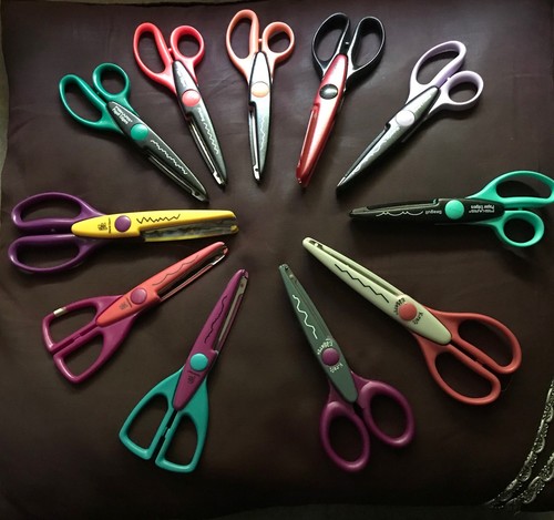 Fiskars Provo Craft Kraft Edgers Paper Scissors Lot Set 11 Pairs Tools ...