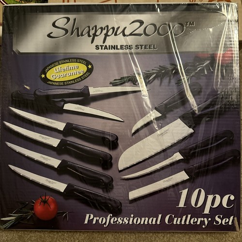 Shappu 2000 Stainless 10 piece Professional Cutlery Steak & Chopping ...