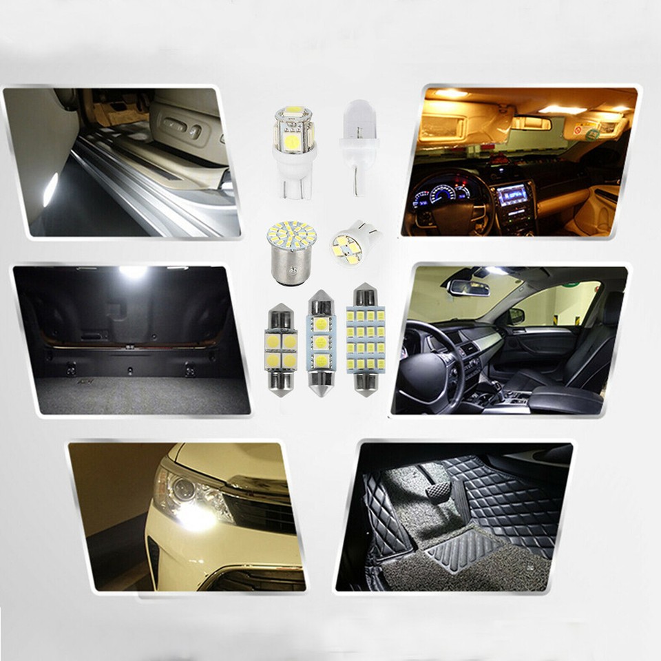 Car Interior LED Light Bulbs Kit For Dome License Plate Lamp White ...