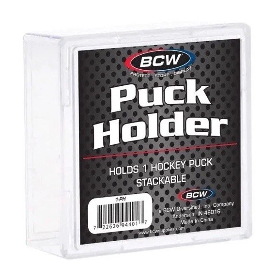 BCW Square Hockey Puck Holder Cube Display Case Stackable For ...