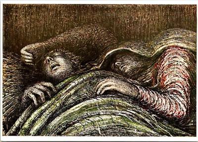 Henry Moore Pink Green Sleepers Tate Gallery Artwork Postcard C293 | eBay