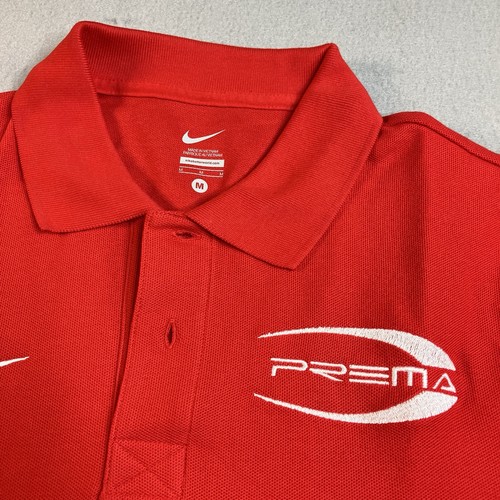 Nike Prema Racing Polo Shirt Men's Size Medium Red IndyCar 100% Cotton ...