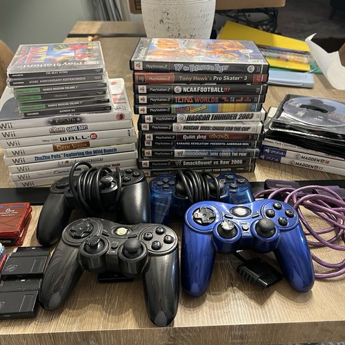 Playstation 1, 2, 4 And Wii - 48 Games, 4 Controllers, 8 Memory Card ...