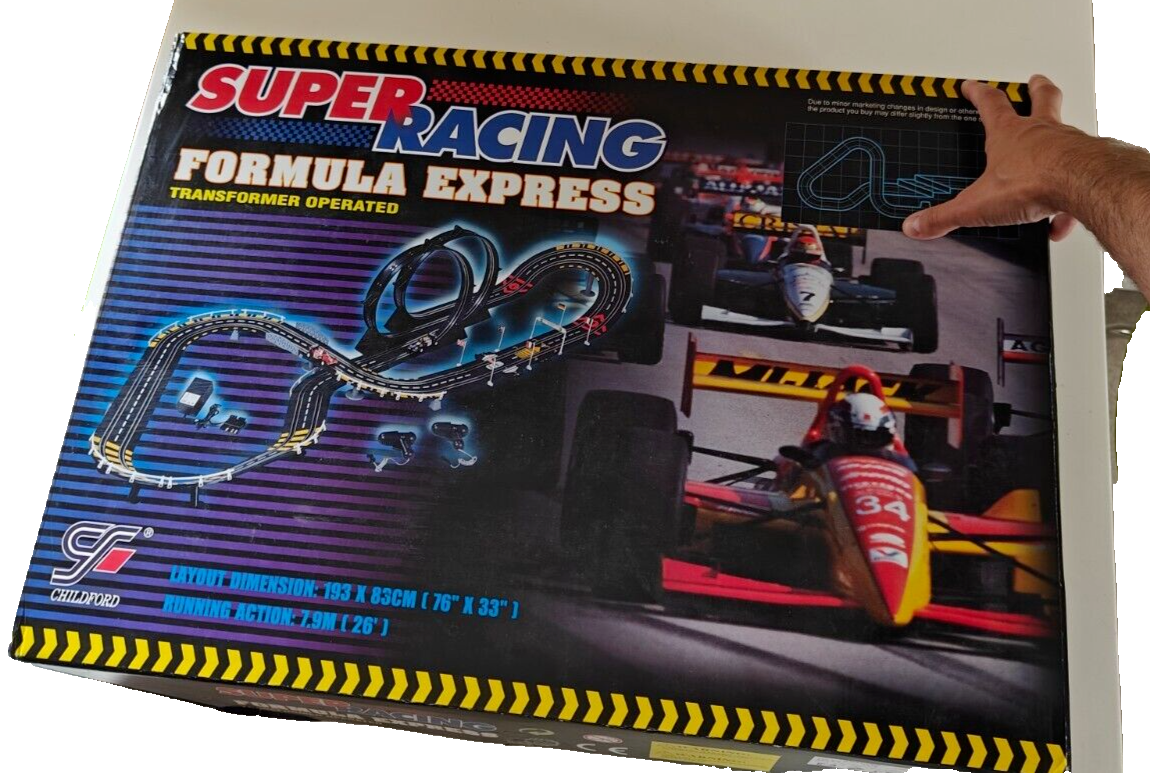 CHILDFORD Electric Slot Car Race Track Set SUPER RACING FORMULA EXPRESS ...