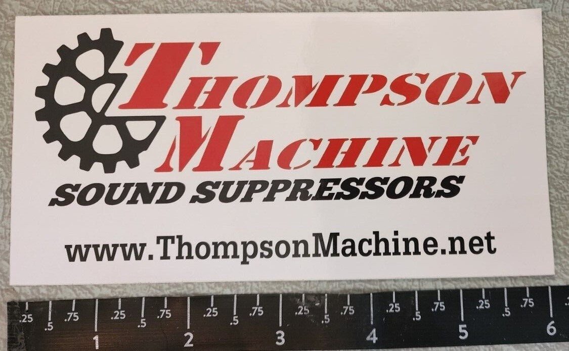 Thompson Machine Sound Suppressors Vinyl Decal Sticker Pistol Gun OEM ...
