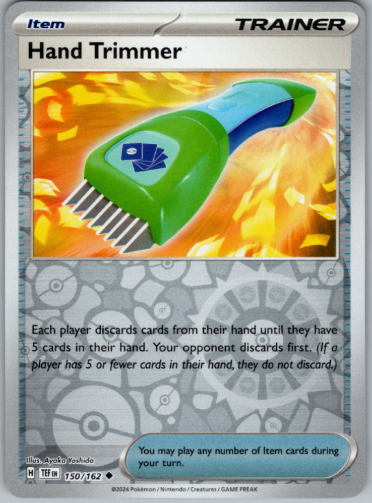 Pokemon - Hand Trimmer - 150/162 - Reverse Holo - Temporal Forces - NM ...