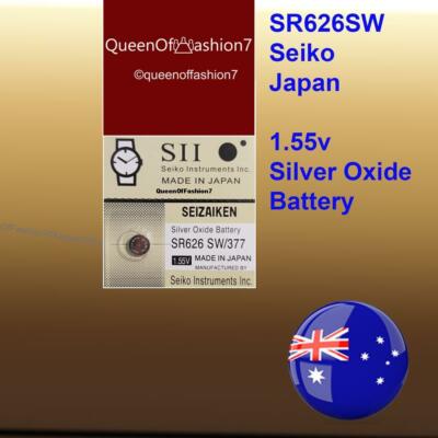 1x Seiko SR626SW QueenOf7 Japan Made Silver Oxide 377/AG4 Battery ...
