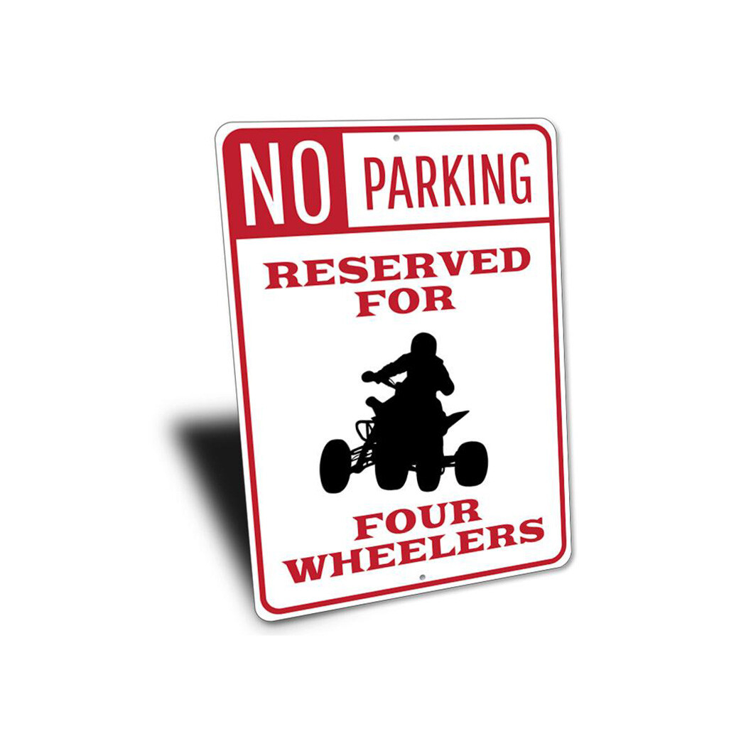 Four Wheeler Parking Sign, Four Wheeler Sign, ATV Aluminum Metal Decor ...