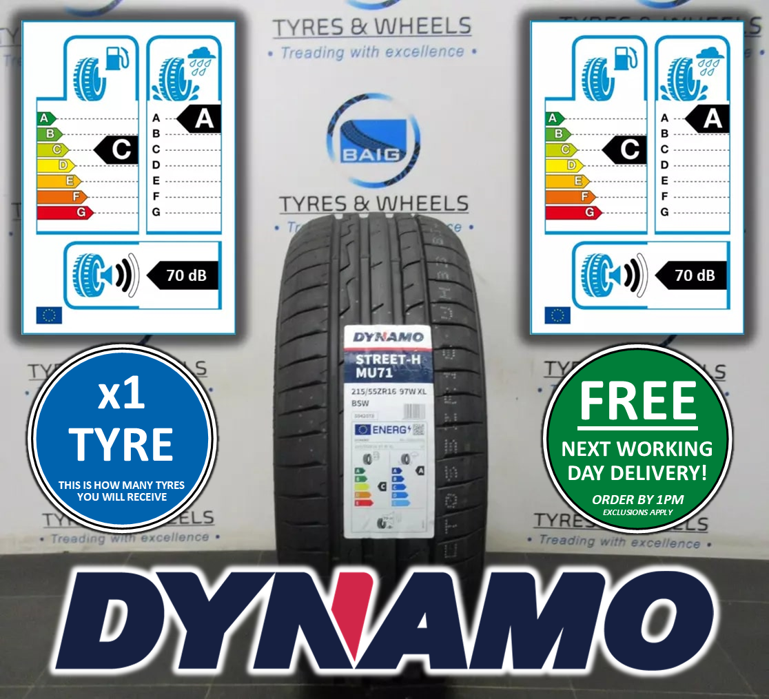 X1 215/55ZR16 215 55 16 97W XL DYNAMO STREET NEW TYRE *UNBEATABLE 'A ...