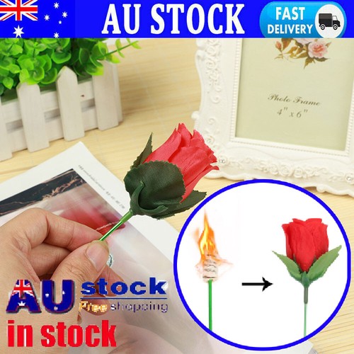 Change Into Rose Magic Tricks Flame Appearing Flower VP | eBay