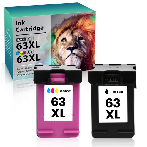 63 XL Ink Cartridge for HP officejet 3830 4650 5258 5255 Envy 4512 4516 ...