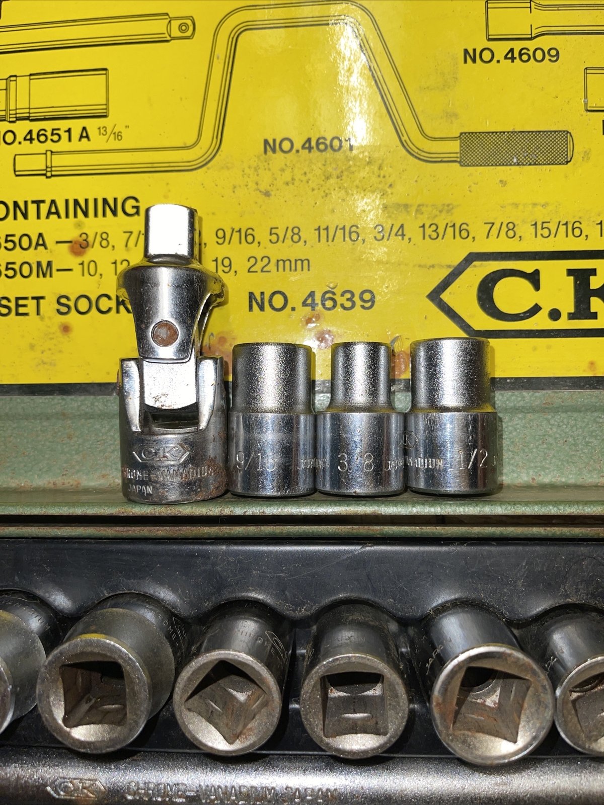 C K TOOLS 1/2"Dr. Professional Mechanics Metric Socket Set Sure Drive ...