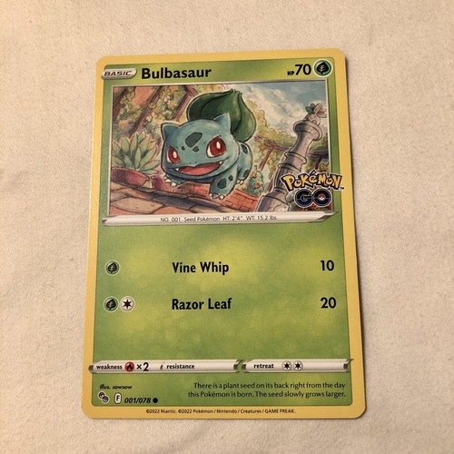 Bulbasaur 001/078 Pokemon Go NM Pokemon card | eBay