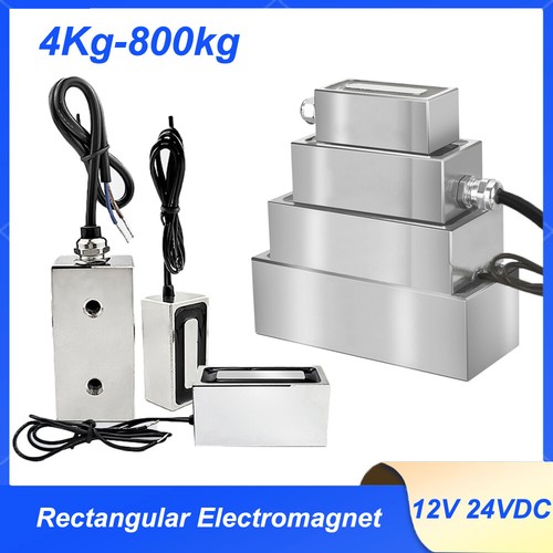 Rectangular Electromagnet Lifting Holding Magnet DC 12V 24V Solenoid ...