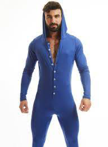 N2N Bodywear Men royal blue brushed onezee One Piece lounge wear size M ...