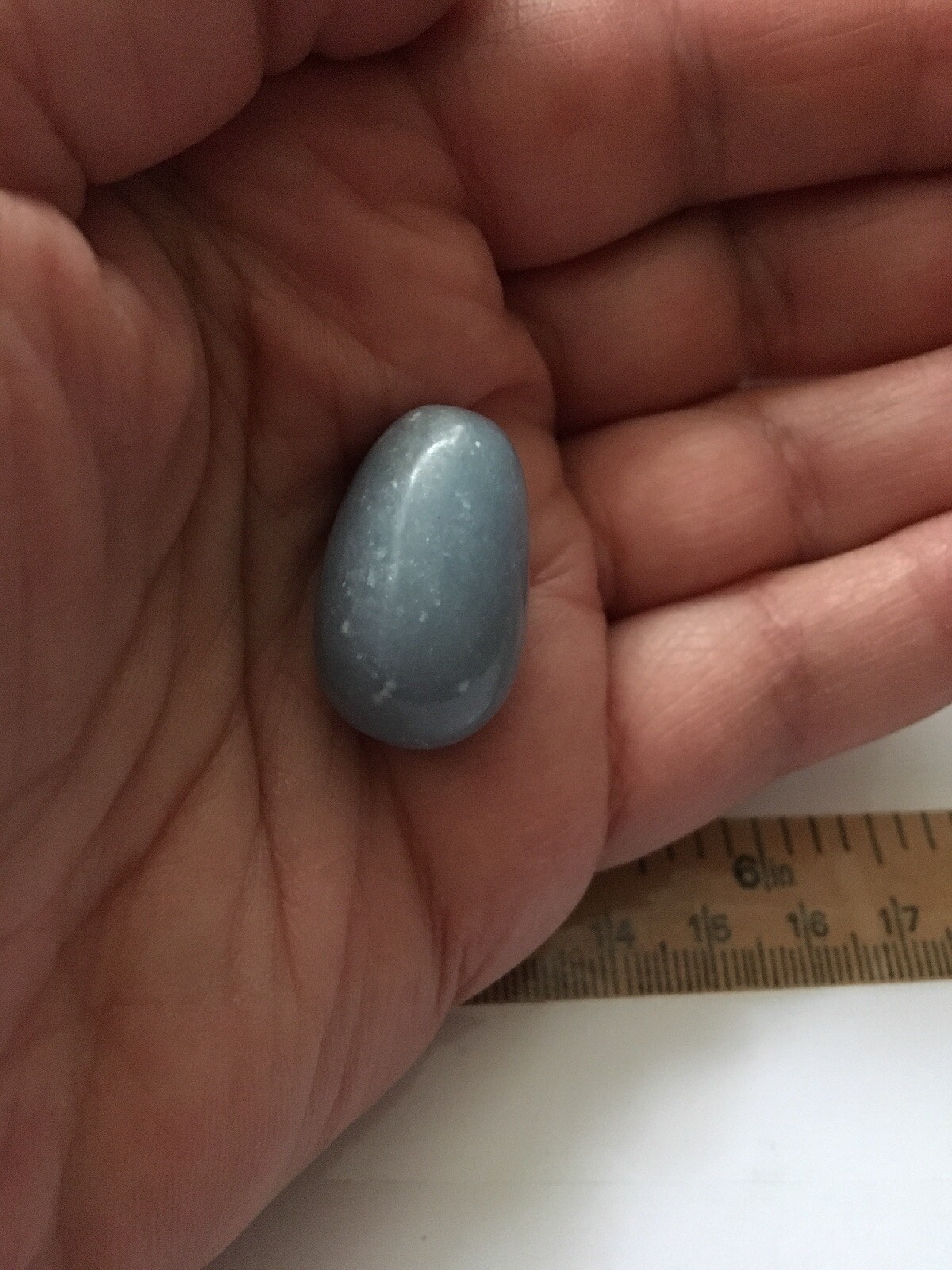 Crystal Healing BLUE ANGELITE Gemstone THROAT Chakra Reiki Charged Calm ...