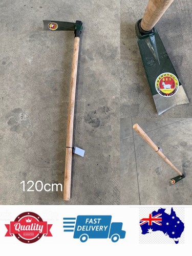Heavy Duty 1kg Flat Hoe Head with 120cm Wooden Handle, Farming ...