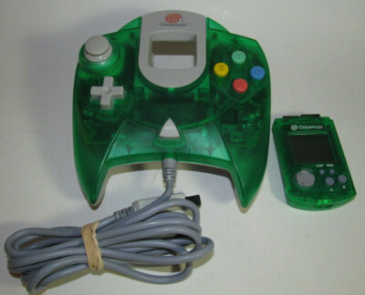 Official OEM Sega Dreamcast Remote Controller Clear Green w/ VMU - NEW ...