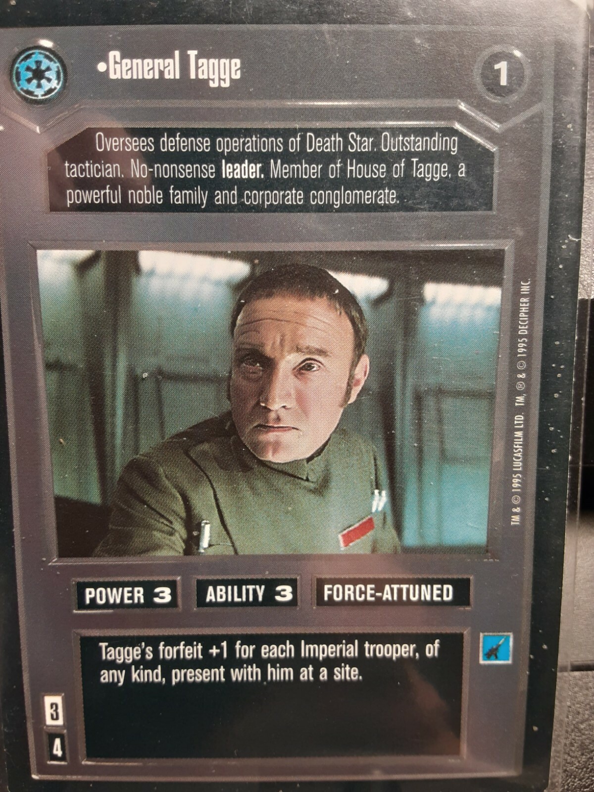 Decipher Star Wars CCG RARE UNPLAYED BB General Tagge | eBay