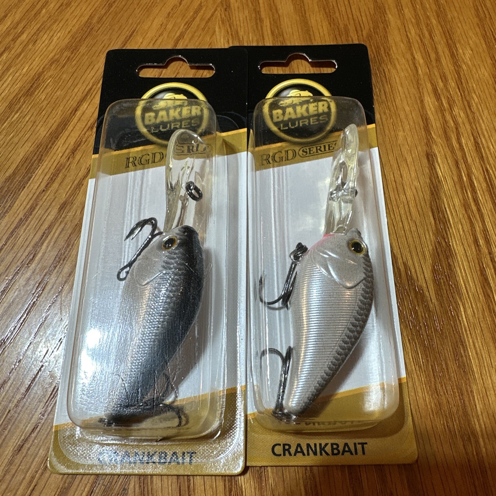2 New Baker Lures Crankbait 2-1/4” 1/2 oz RGD3-P019 Black Chrome | eBay