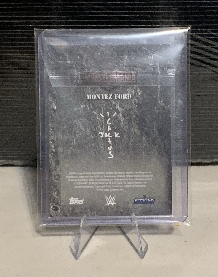 2025 Topps Chrome WWE Cactus Jack Wrestlemania Montez Ford Laser ...