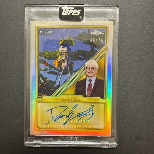 Dave Foley 2025 Topps Disney Mint Encased Chrome Refractor Auto 65/75 ...